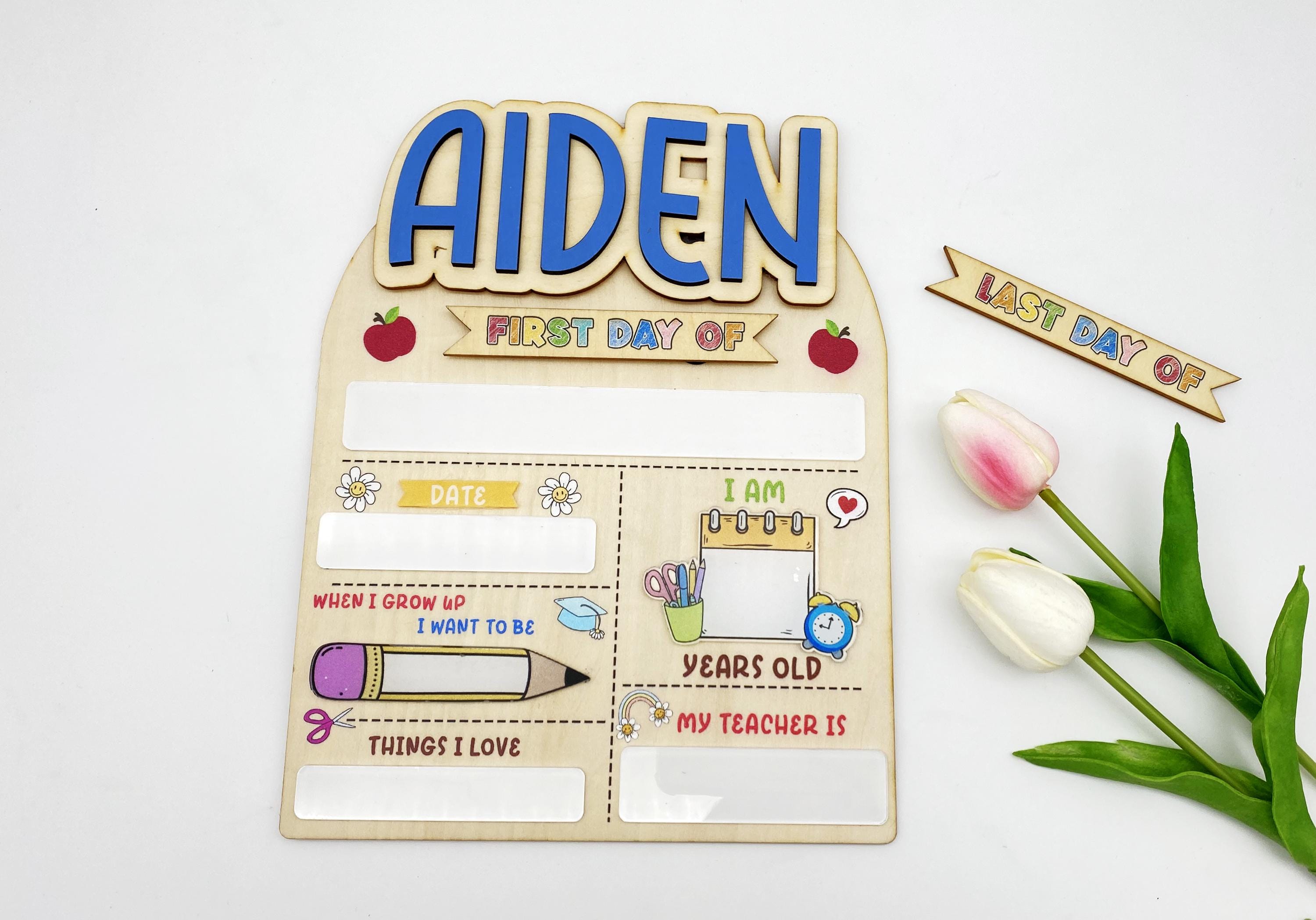 First Day of School Signs, Back to School Signs, Personalized School ...