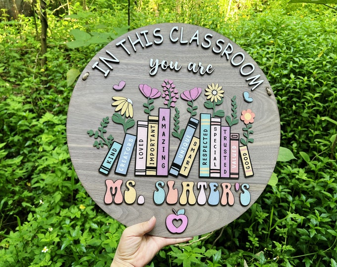 Custom Teacher Welcome Back to School Gift, Personalized 3D Teacher ...