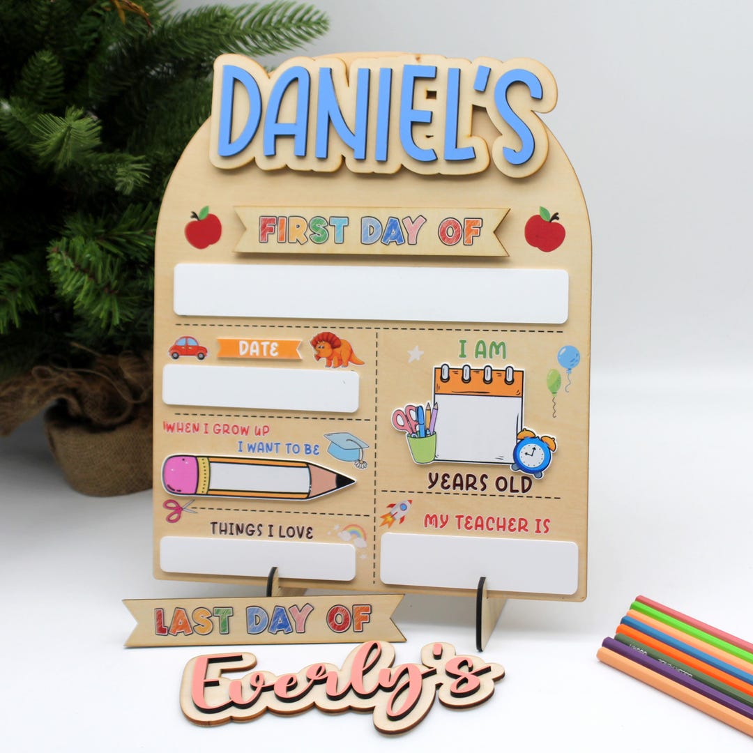 Custom First Day of School Signs, Back to School Signs, Personalized ...