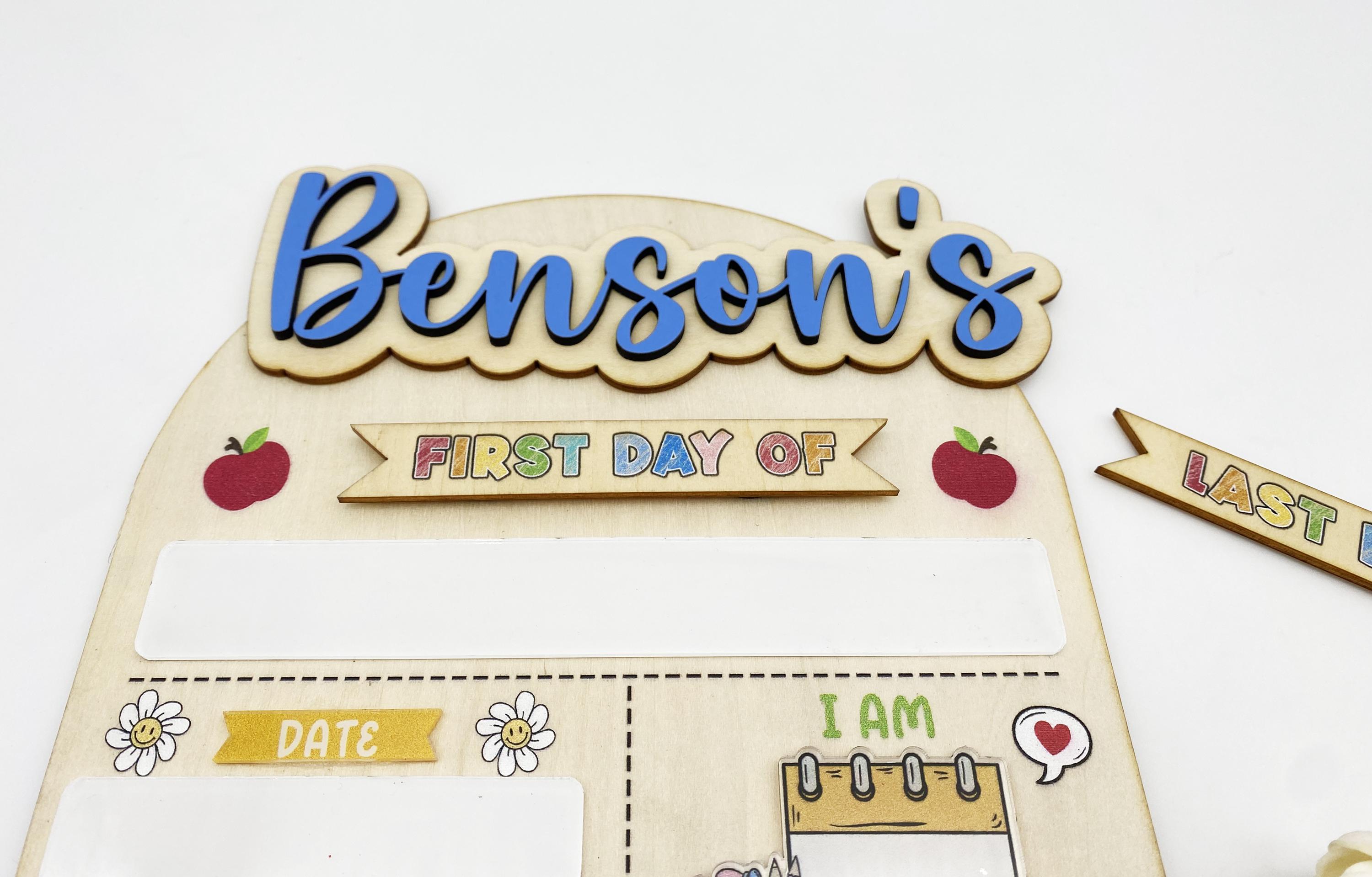 First Day of School Signs, Back to School Signs, Personalized School ...