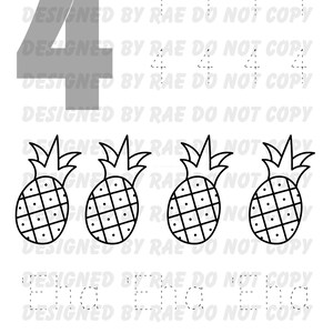 Traceable Numbers in Hawaiian. 1-5 Only - Etsy