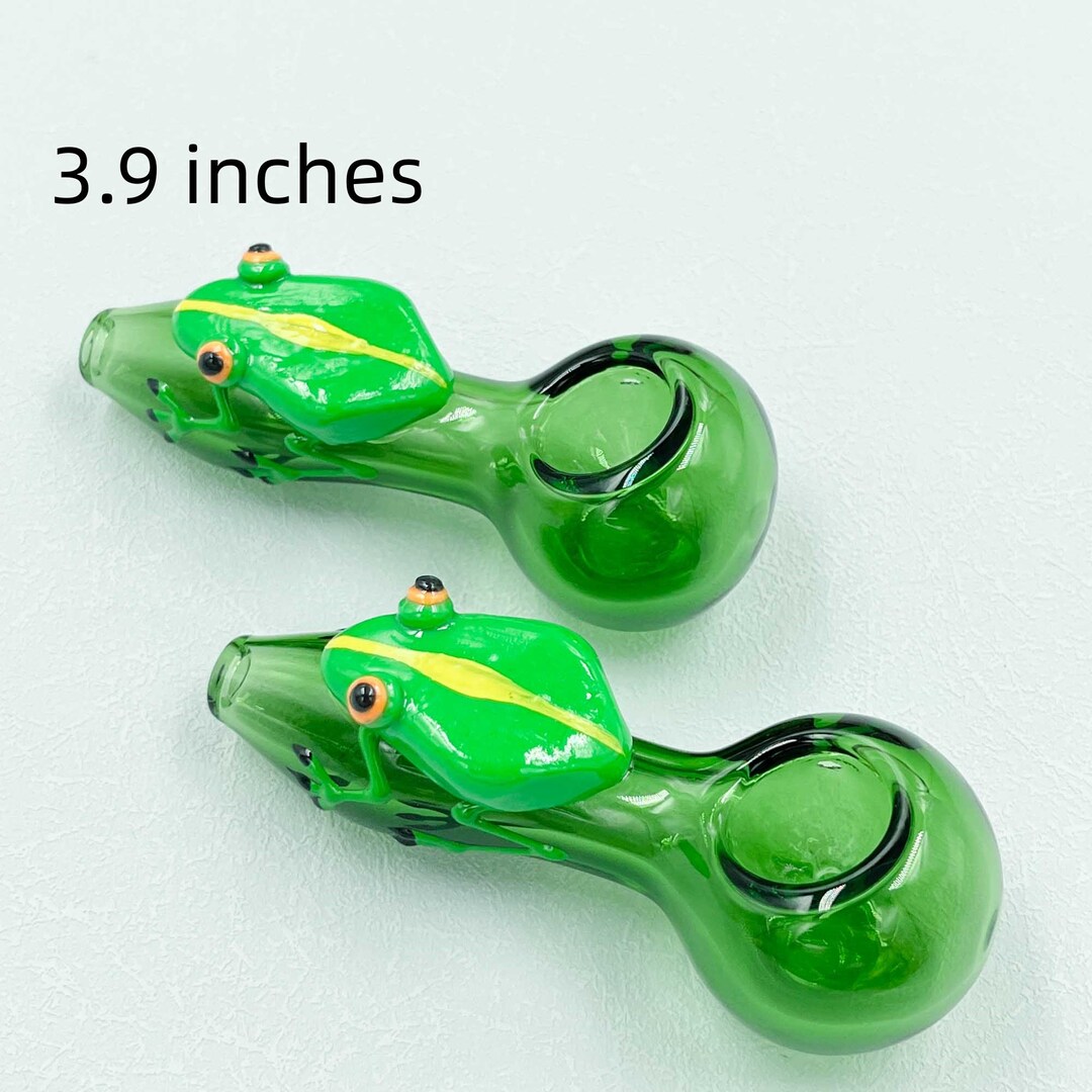 Green Glass Pipe Cute Frog Pipe Beautiful Girl Pipe Cute - Etsy