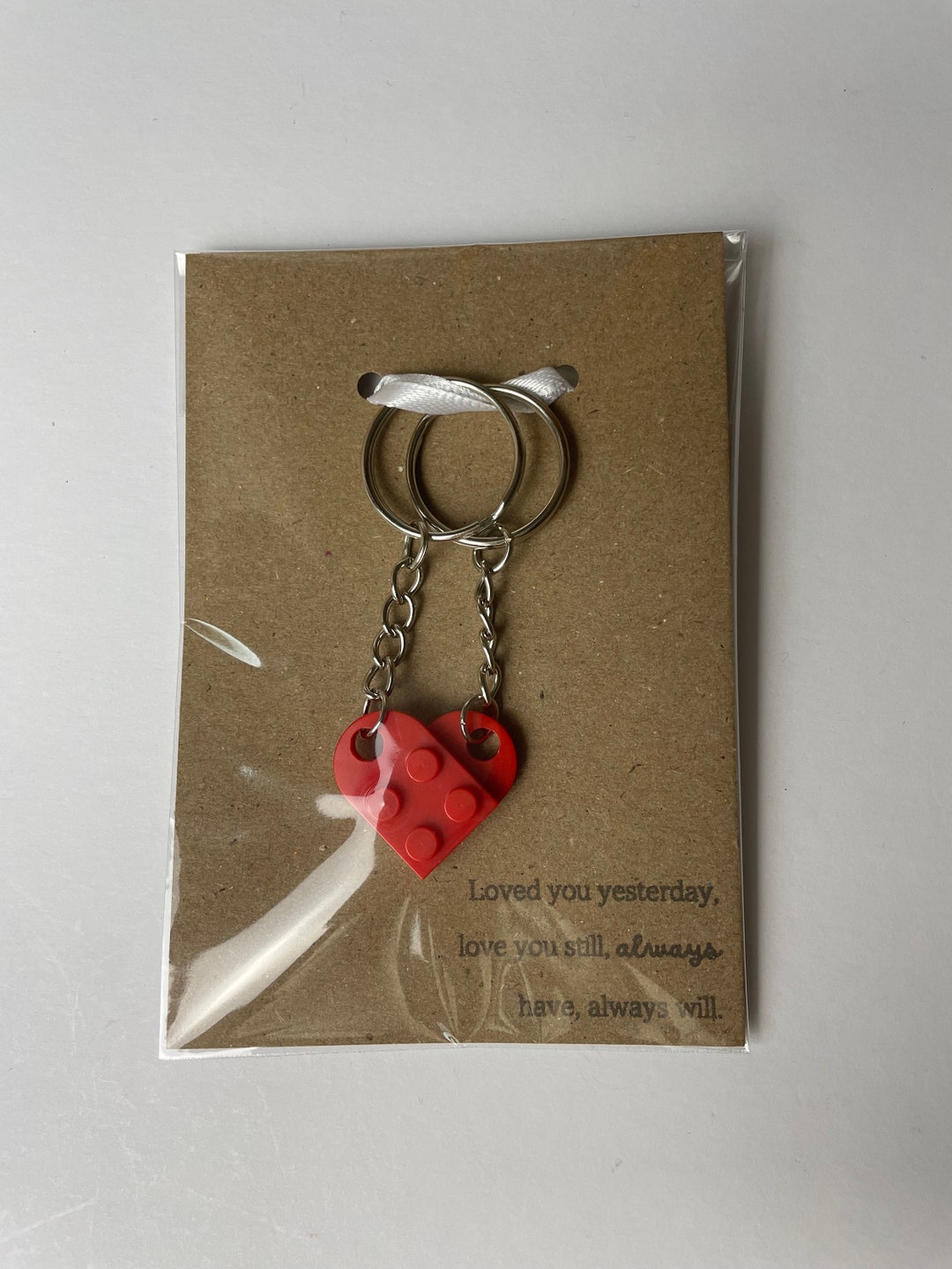 Lego Matching Heart Keyrings - Etsy