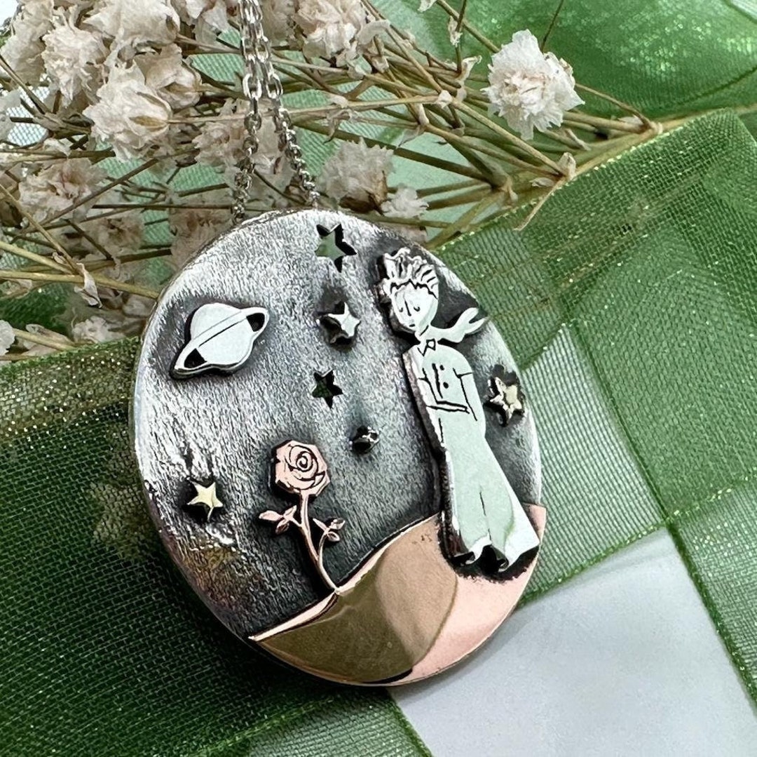 Silver Little Prince Necklace for Book Lovers, Le Petit Prince Pendant ...
