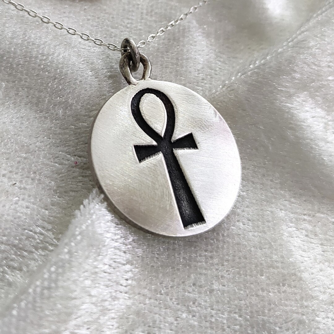 925 Sterling Silver Ankh Key of Life Necklace, Ankh Pendant, Ankh ...