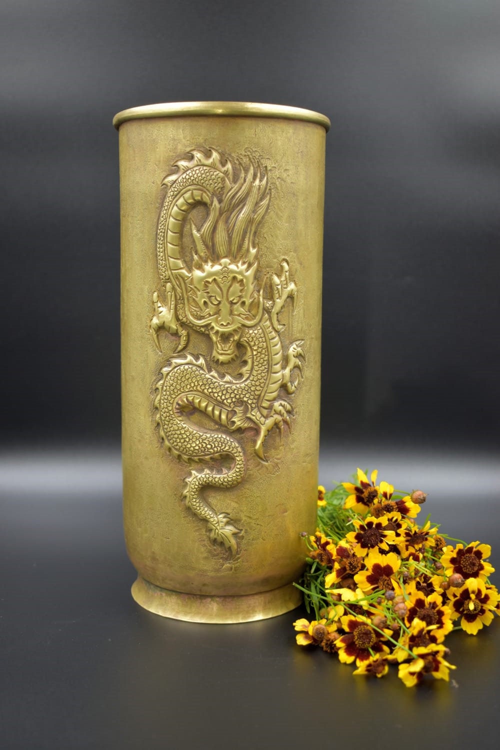 Repousse Dragon Vase Ancient Historical Unique Flower Vase - Etsy
