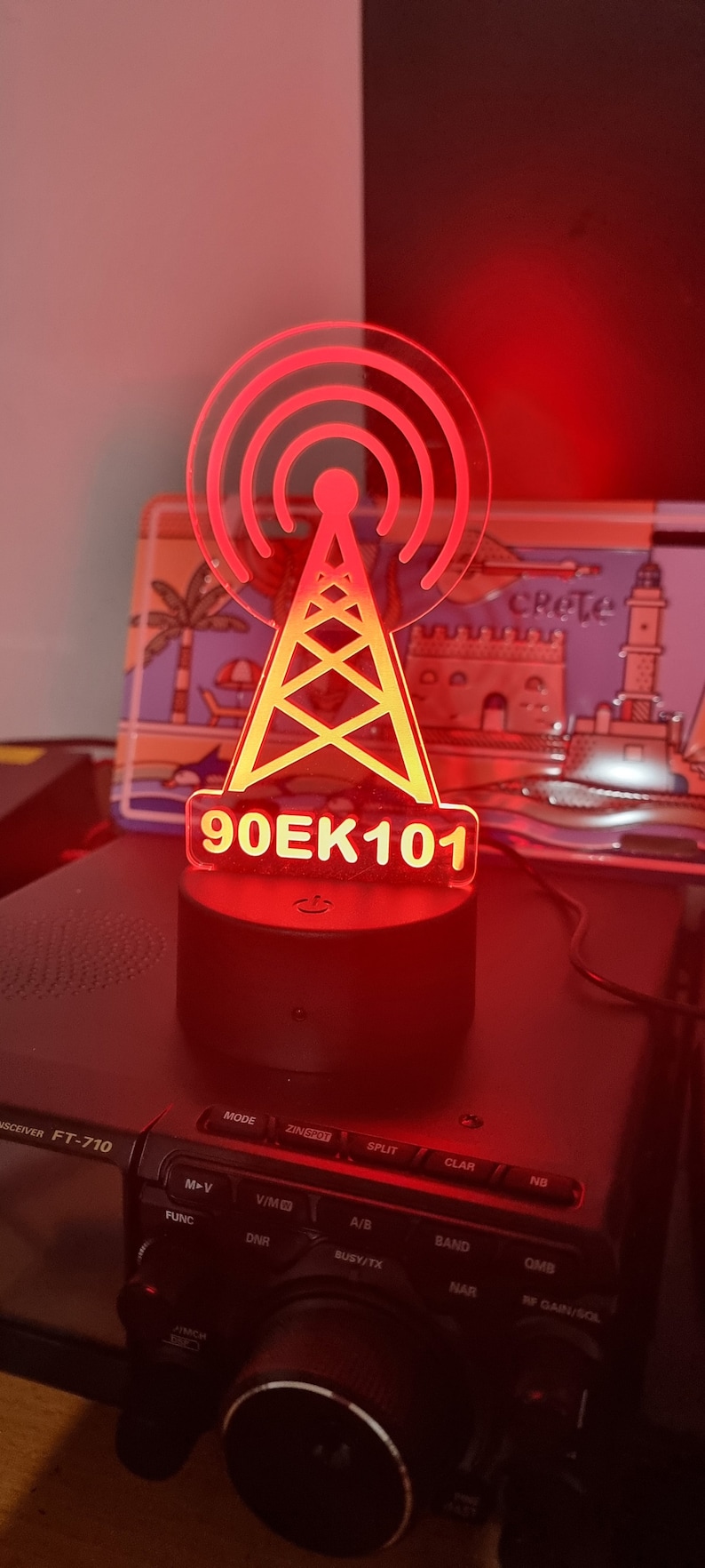 Ham Radio Antenna With QRZ Rgb LED Sign Personalized - Etsy