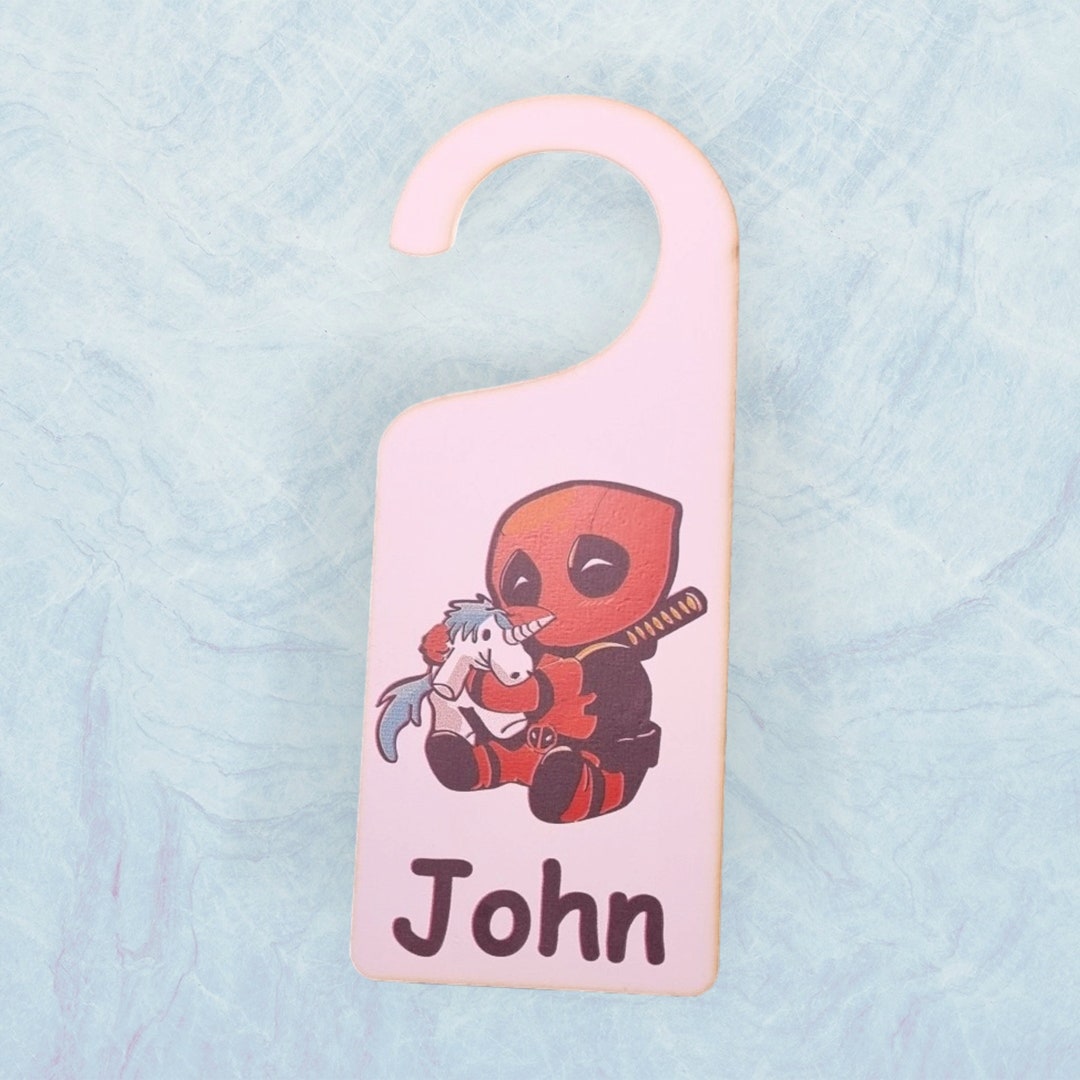 Kid Door Hanger Deadpool Personalized - Etsy