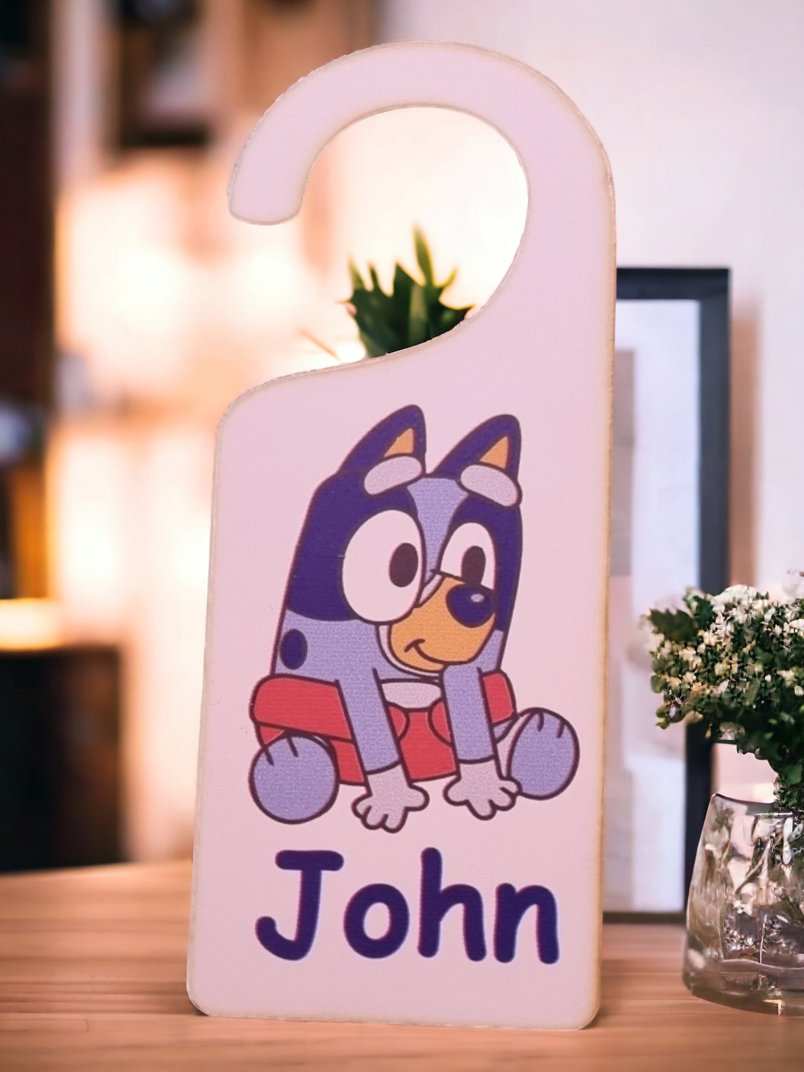 Kid Door Hanger Bluey Personalized - Etsy