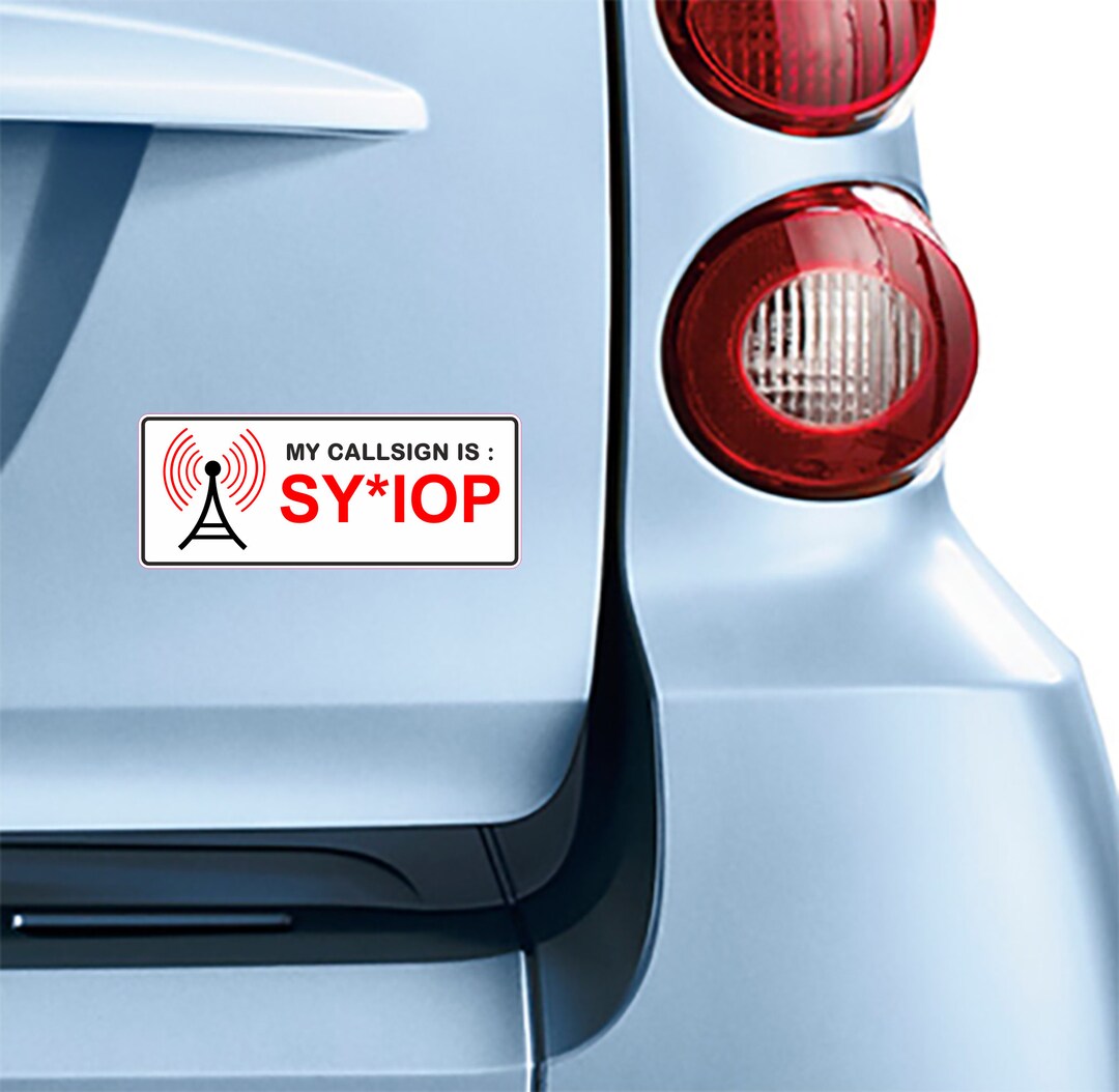 Ham Radio Callsign Decal Sticker - Etsy