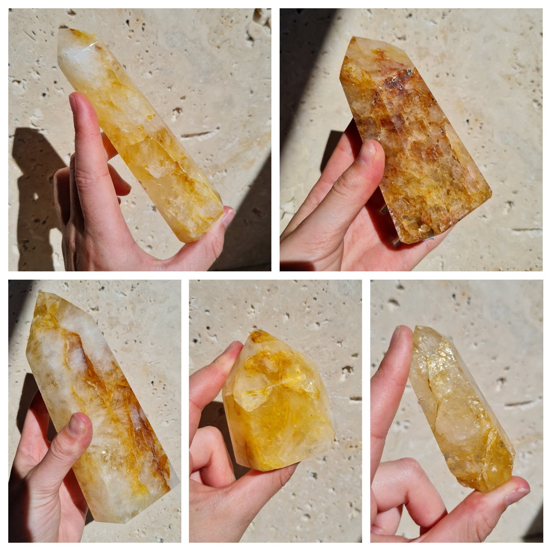 Yellow Hematoid Quartz Golden Healer / Yellow Healer AAA Brazil - Etsy