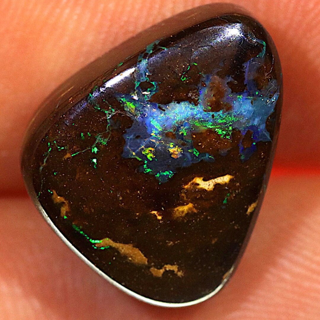 Australian Boulder Opal Matrix Boulder Opal 14.5ct Cabochon for Jewelry ...