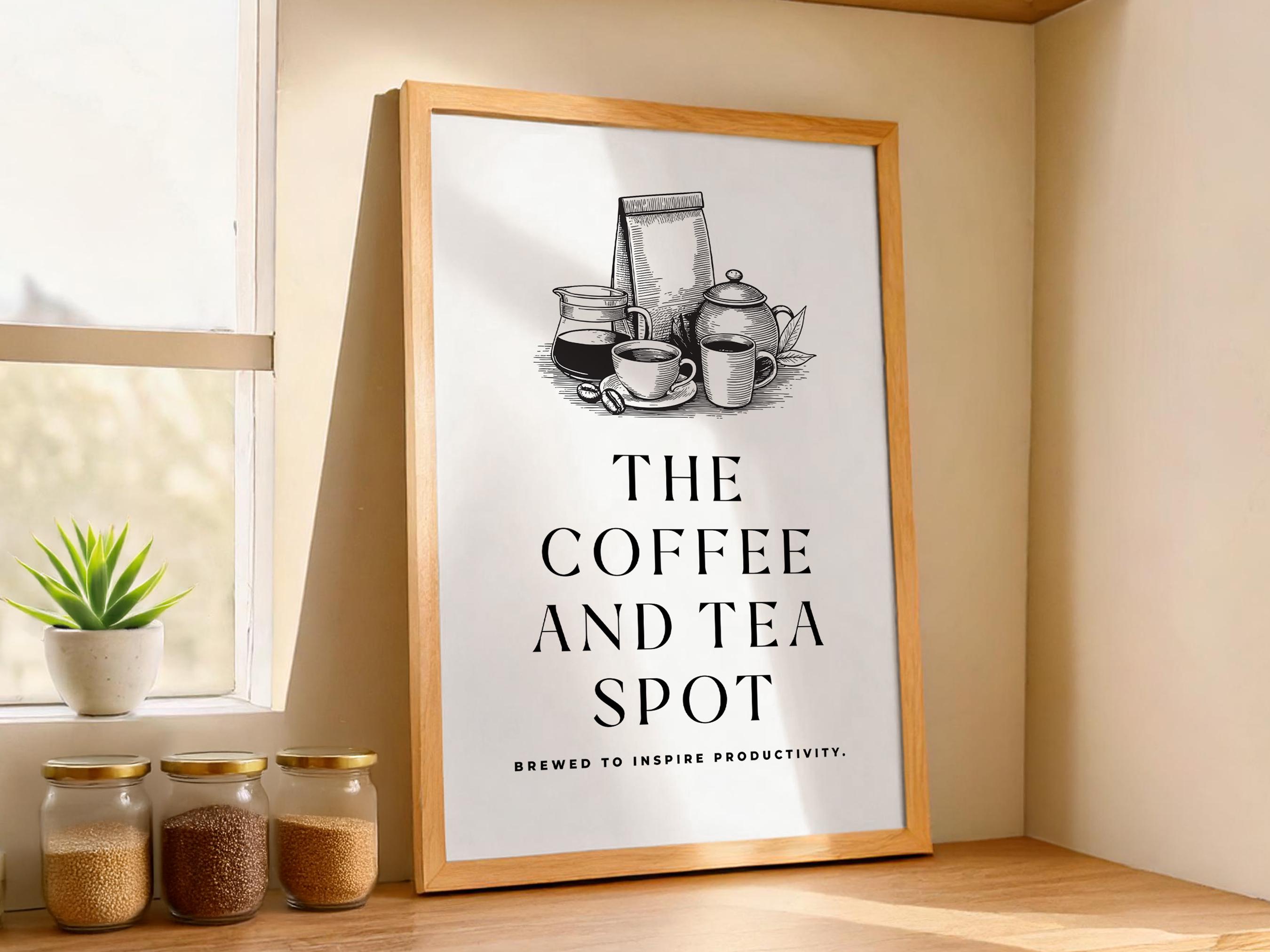 Coffee & Tea Spot Sign: Home Bar Decor Printable (digital Download) - Etsy