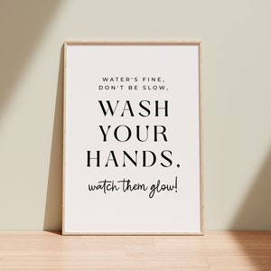 Printable Wash Your Hands Sign for Bathroom Sign Decor, Restroom Sign ...