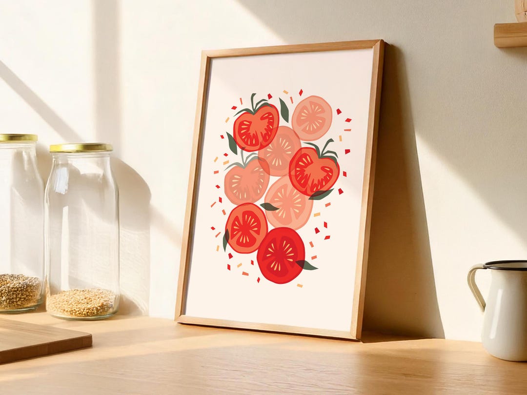 Abstract Tomato Print: Kitchen Wall Art Decor (digital Download) - Etsy