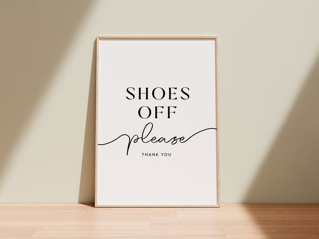 Printable Shoes off Please Kindly Remove Your Shoes Sign for - Etsy