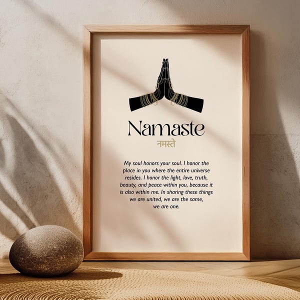 Namaste Poster - Etsy