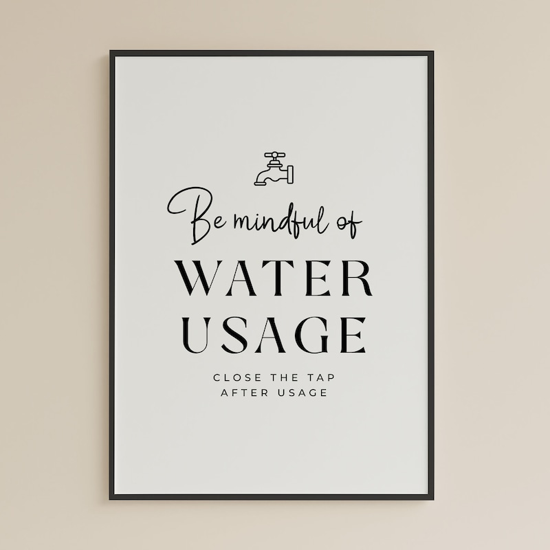 Conserve Water Sign - Etsy