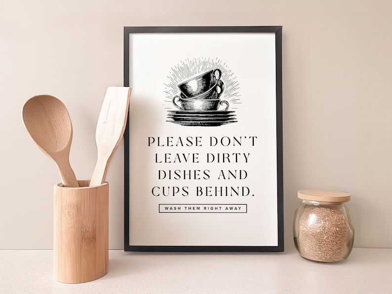 Printable Clean up Kitchen Sign: Please Don't Leave Dirty Dishes and ...