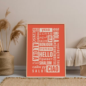 Multilingual Hello Printable: Greetings in Different Languages Instant ...