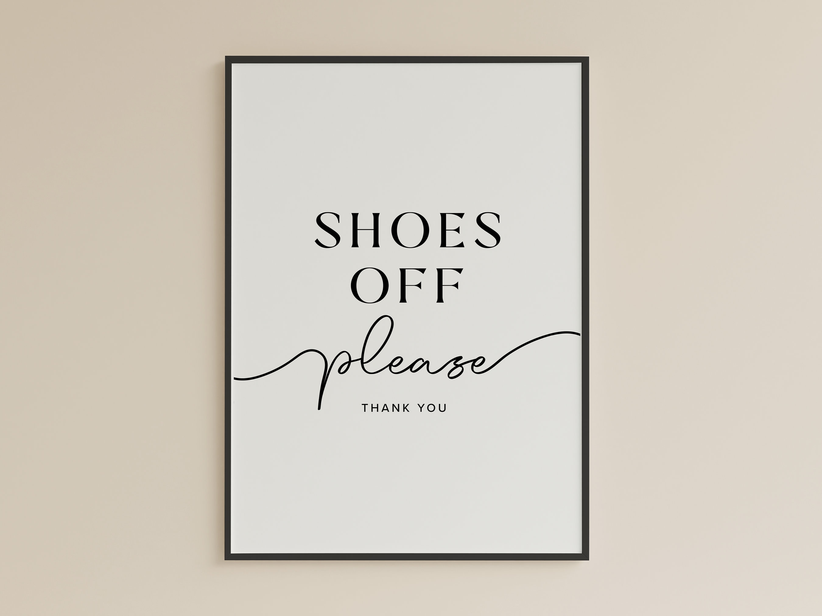 Shoes off Please Sign: Minimalist Entryway Poster (digital Download ...