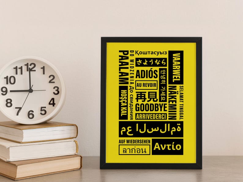Goodbye in Different Languages Classroom Poster | Multilingual ...