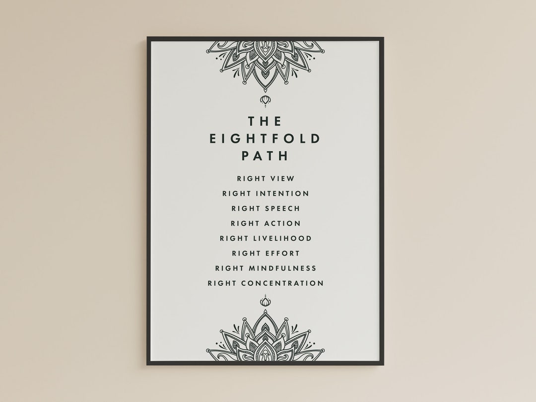 Eight Fold Path Print: Buddhist Spiritual Decor (digital Download) - Etsy