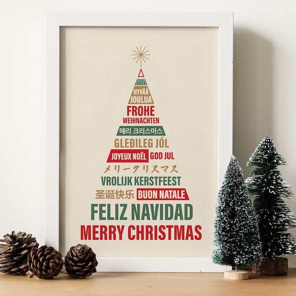 Merry Christmas Different Languages - Etsy