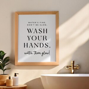 Printable Wash Your Hands Sign for Bathroom Sign Decor, Restroom Sign ...