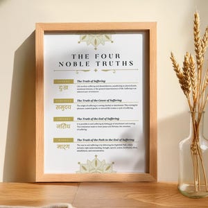 Buddhist Wisdom Art: the Four Noble Truths Printable - Perfect Gift ...