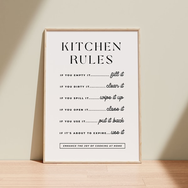 Kitchen Rules - Etsy