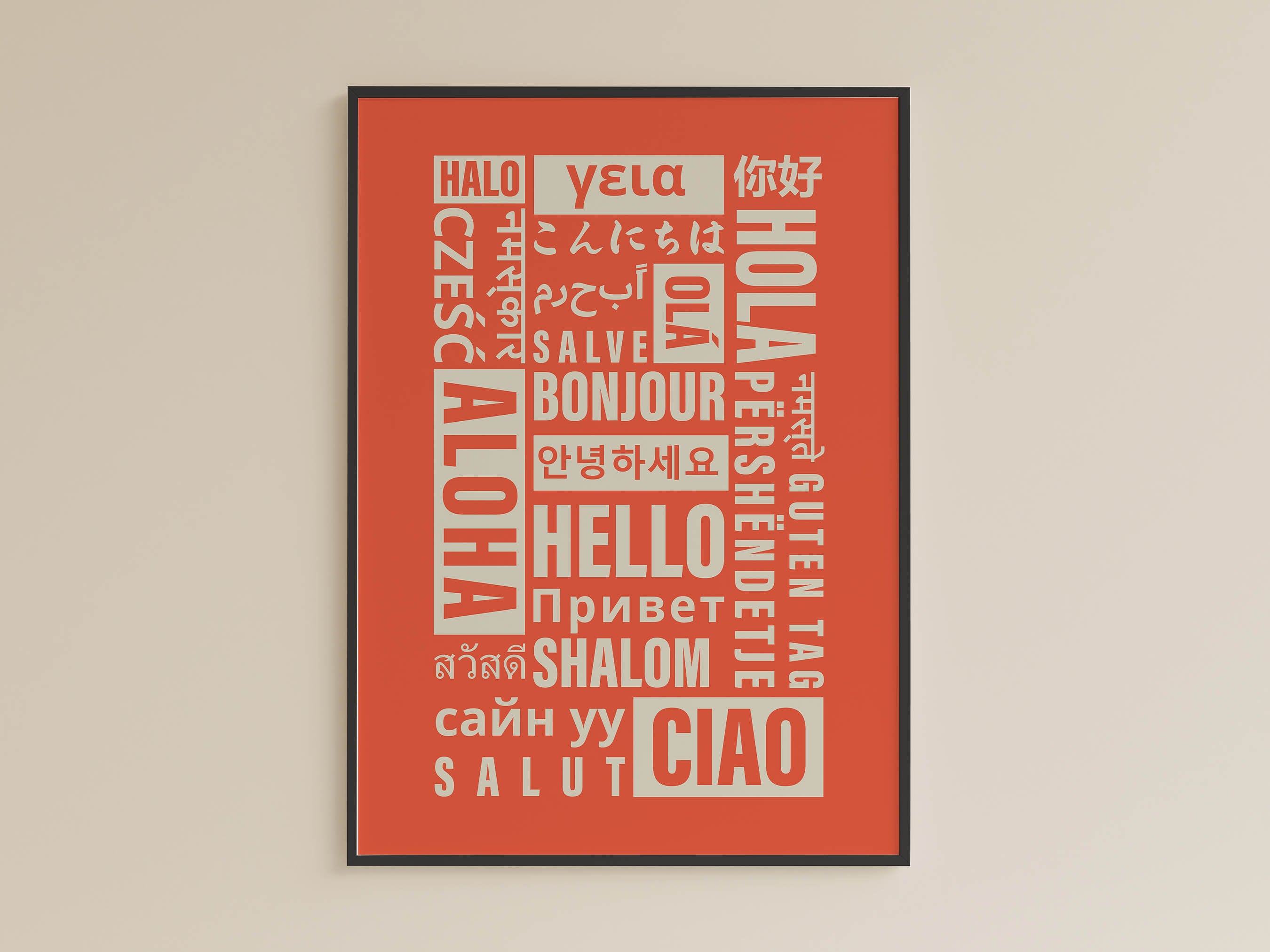 Multilingual Hello Printable: Greetings in Different Languages Instant ...