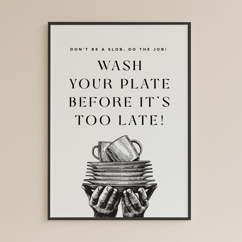 Wash Your Dishes Sign - Etsy