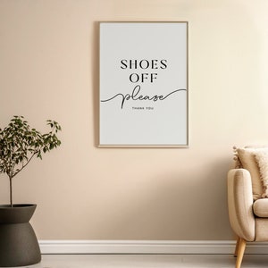 Shoes off Please Sign: Minimalist Entryway Poster (digital Download) - Etsy