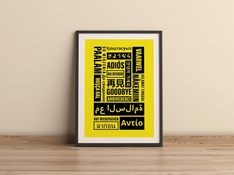 Printable Classroom Wall Decor: Goodbye in Different Languages ...