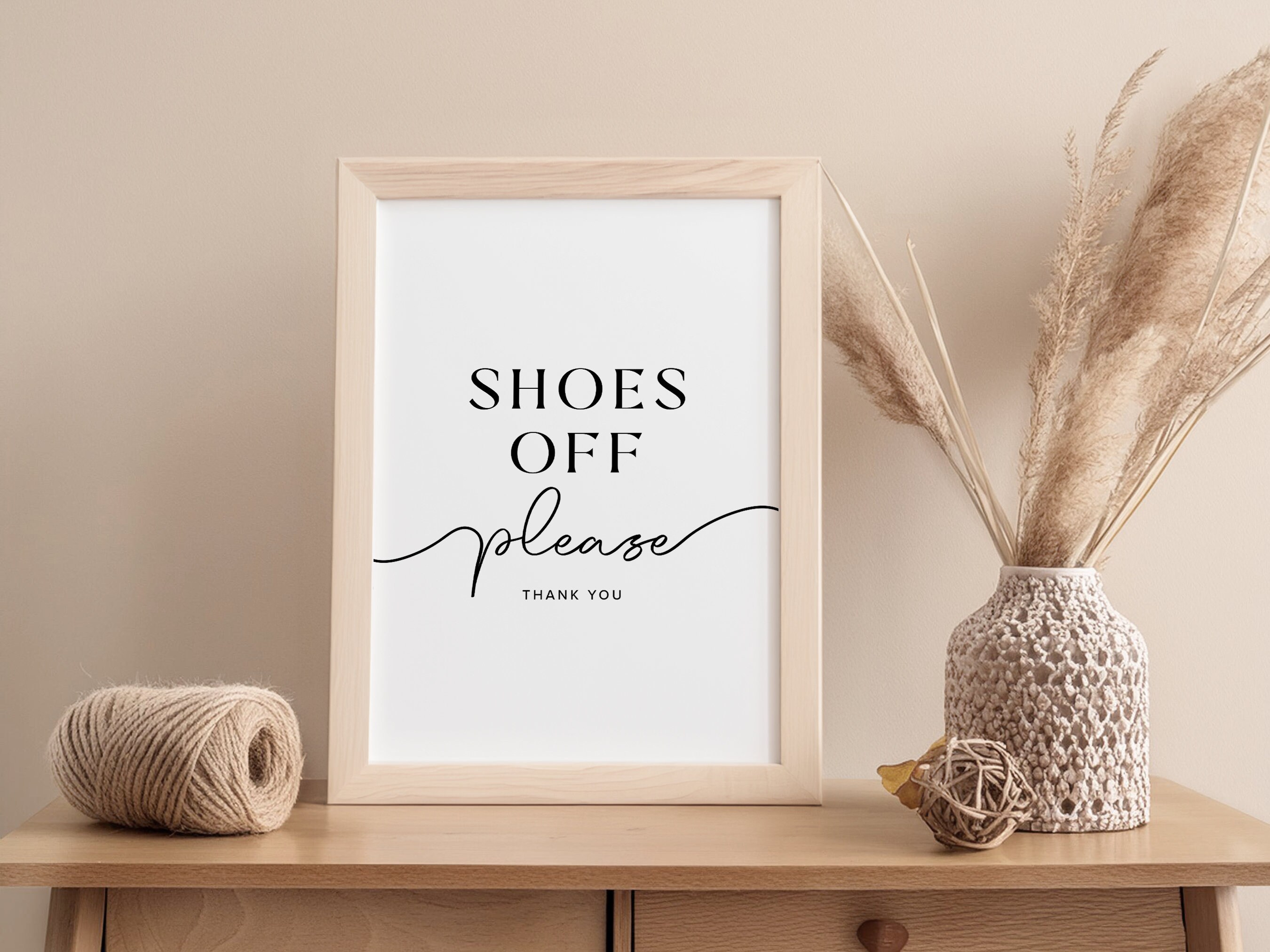 Shoes off Please Sign: Minimalist Entryway Poster (digital Download ...
