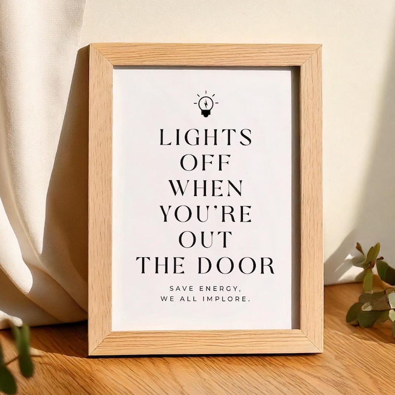 Turn off Lights Sign - Etsy