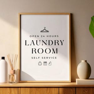 Printable Laundry Sign for Laundry Room Minimalist Decor, Washing Room ...