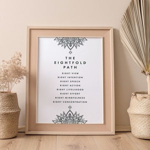 Eight Fold Path Print: Buddhist Spiritual Decor (digital Download) - Etsy