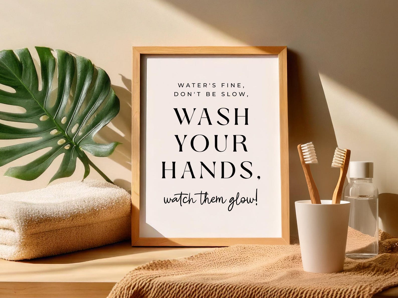 Printable Wash Your Hands Sign for Bathroom Sign Decor, Restroom Sign ...