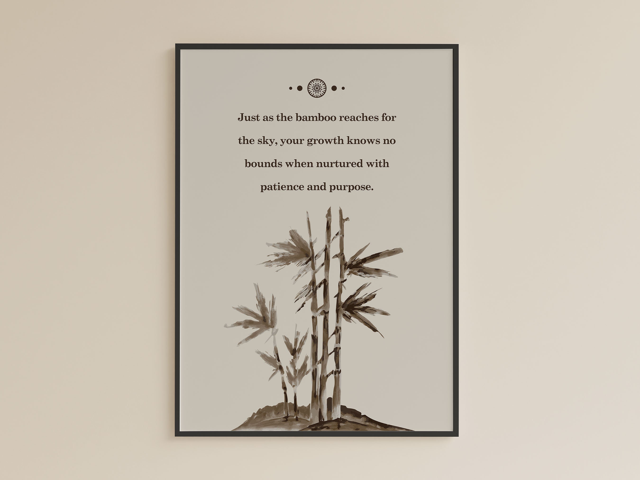 Printable Zen Motivational Quotes Just as the Bamboo, Mindfulness Wall ...