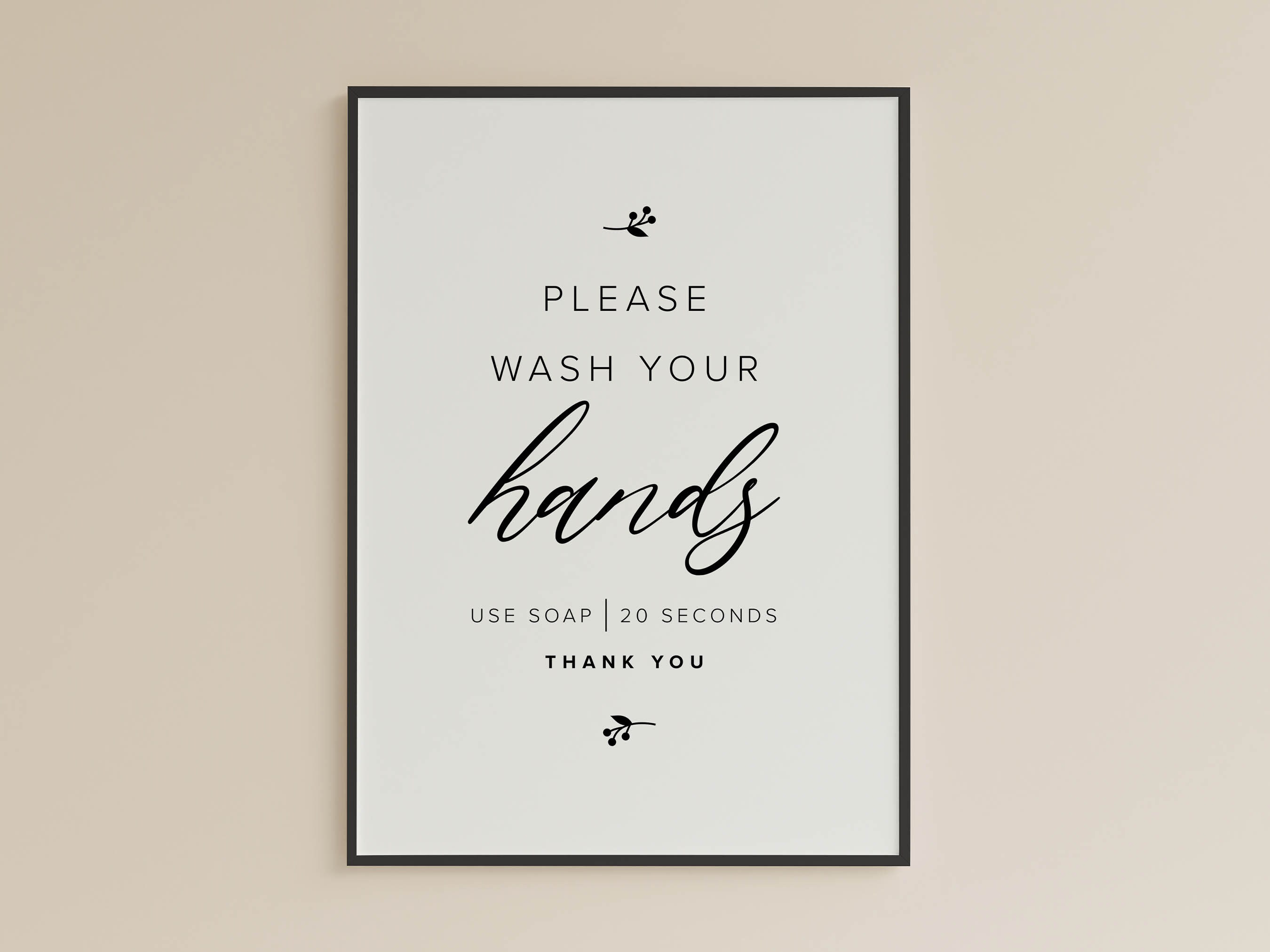 Printable Bathroom Decor: Please Wash Your Hands, Wash Your Hands Sign ...