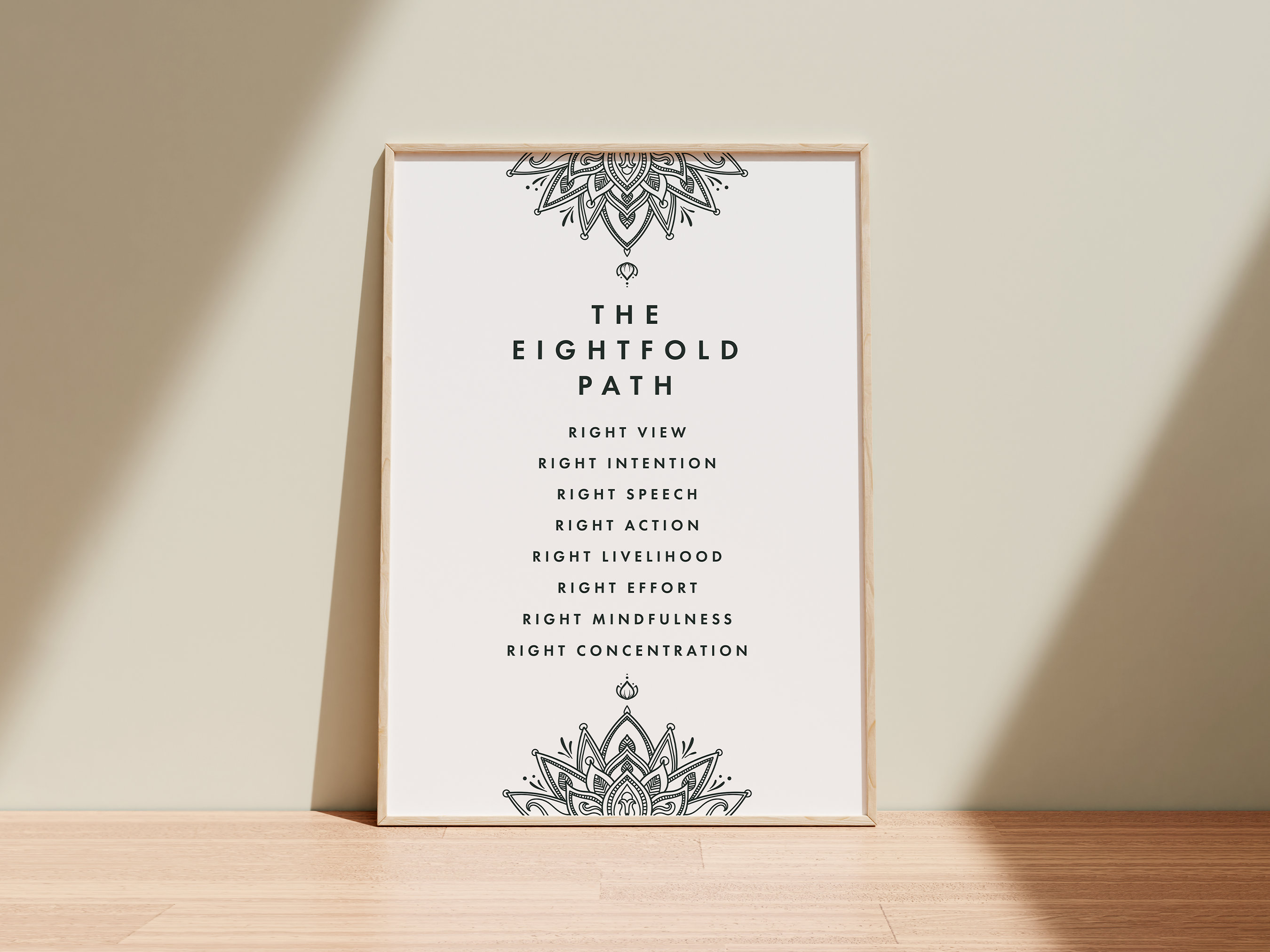 Eight Fold Path Print: Buddhist Spiritual Decor (digital Download) - Etsy