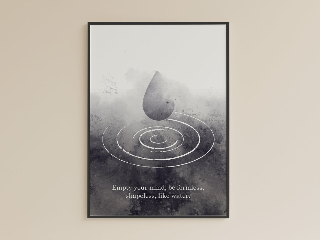 Printable Zen Quotes Like Water Wall Art, Mindfulness Art, Buddhist ...