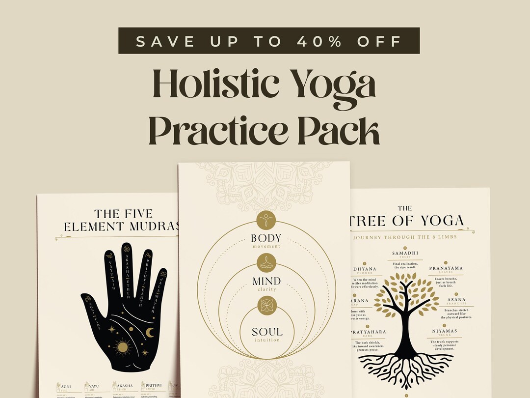 Holistic Yoga Practice Pack Printable | Five Element Mudras, Tree of ...