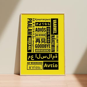 Goodbye in Different Languages Poster – Multilingual Classroom Wall Art ...