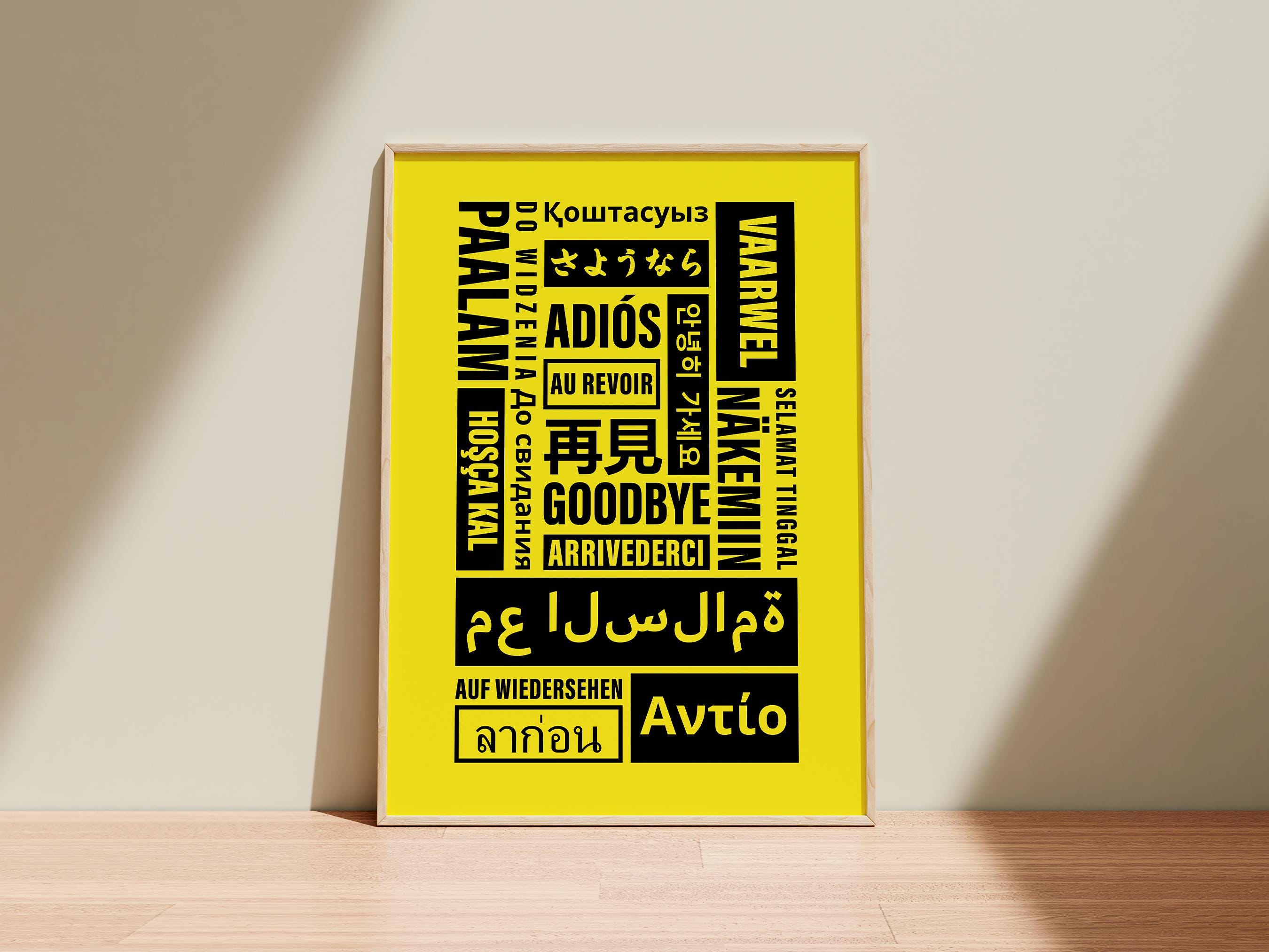 Goodbye in Different Languages Classroom Poster | Multilingual ...