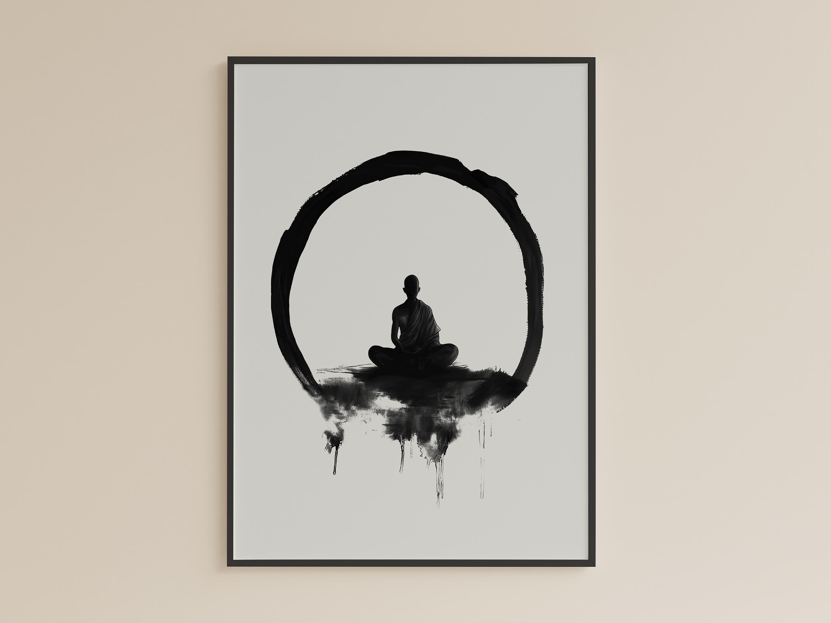 Enso Circle Zen Meditation Printable Wall Art, Spiritual Wall Decor for ...
