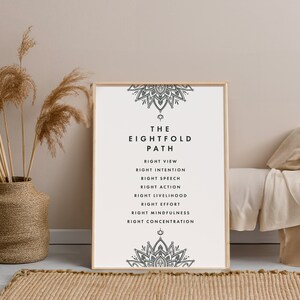 Eight Fold Path Print: Buddhist Spiritual Decor (digital Download) - Etsy