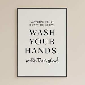 Printable Wash Your Hands Sign for Bathroom Sign Decor, Restroom Sign ...
